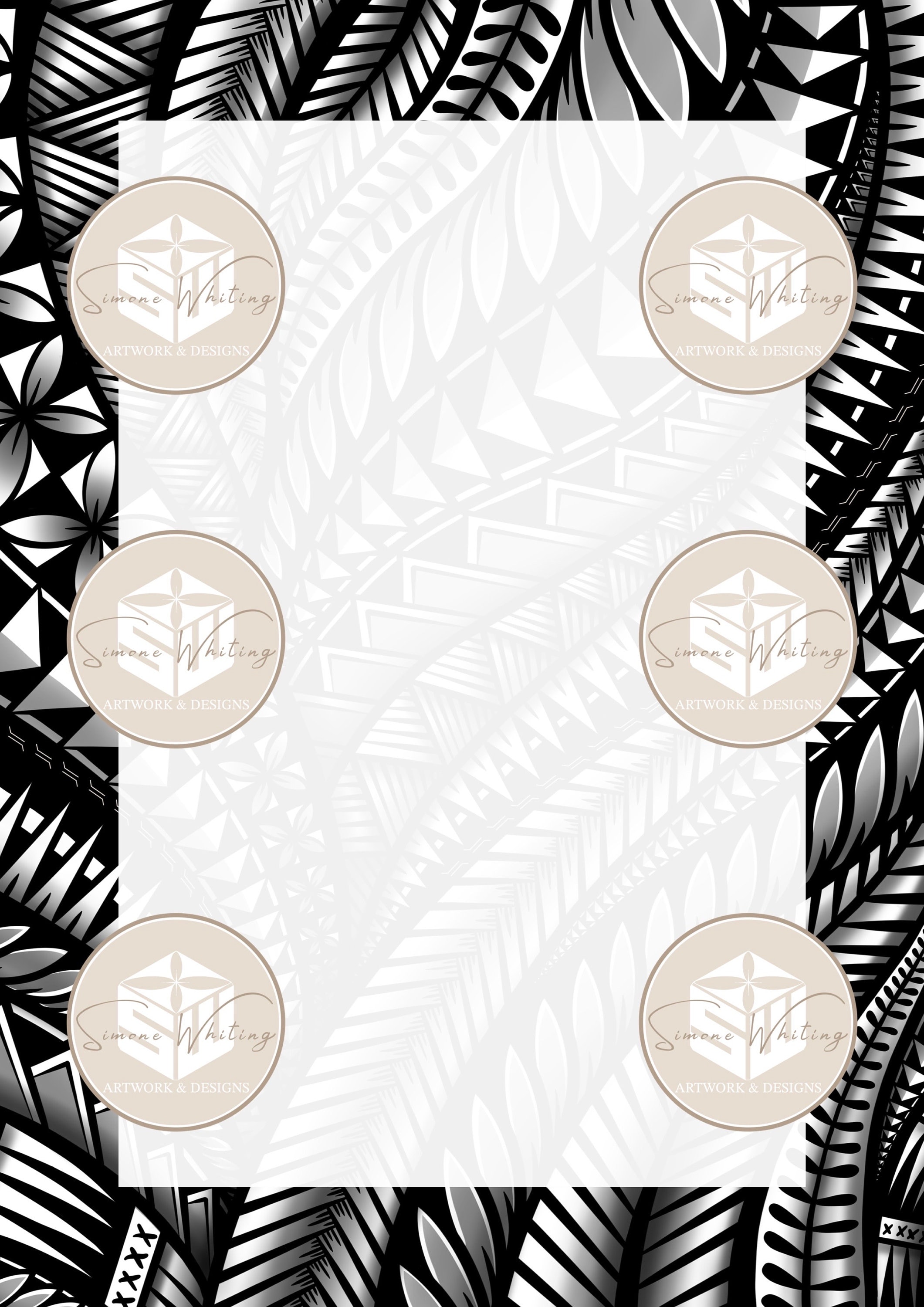 A4 Polynesian Border Instant Digital Download, Certificate Background ...