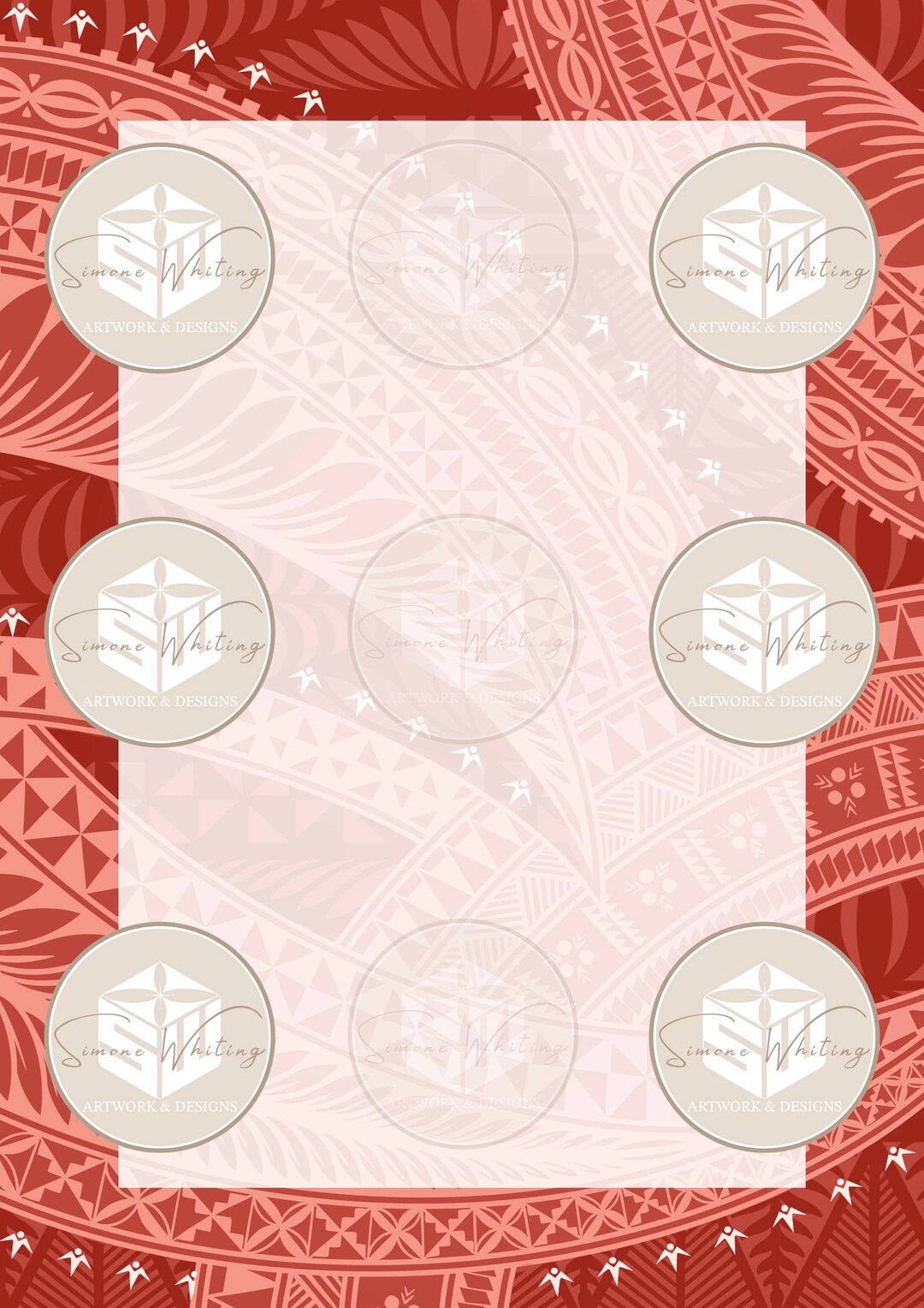 A4 Polynesian Tongan Inspired Border Design Instant Download - Etsy