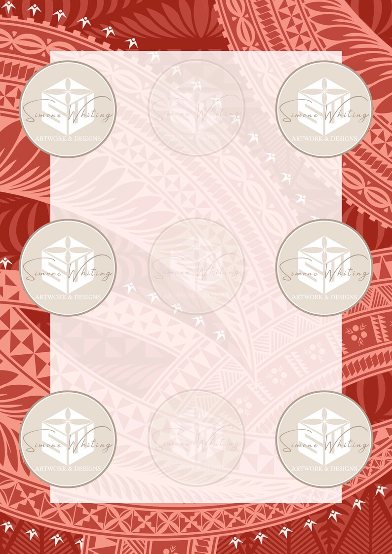 A4 Polynesian Tongan Inspired Border Design Instant Download - Etsy