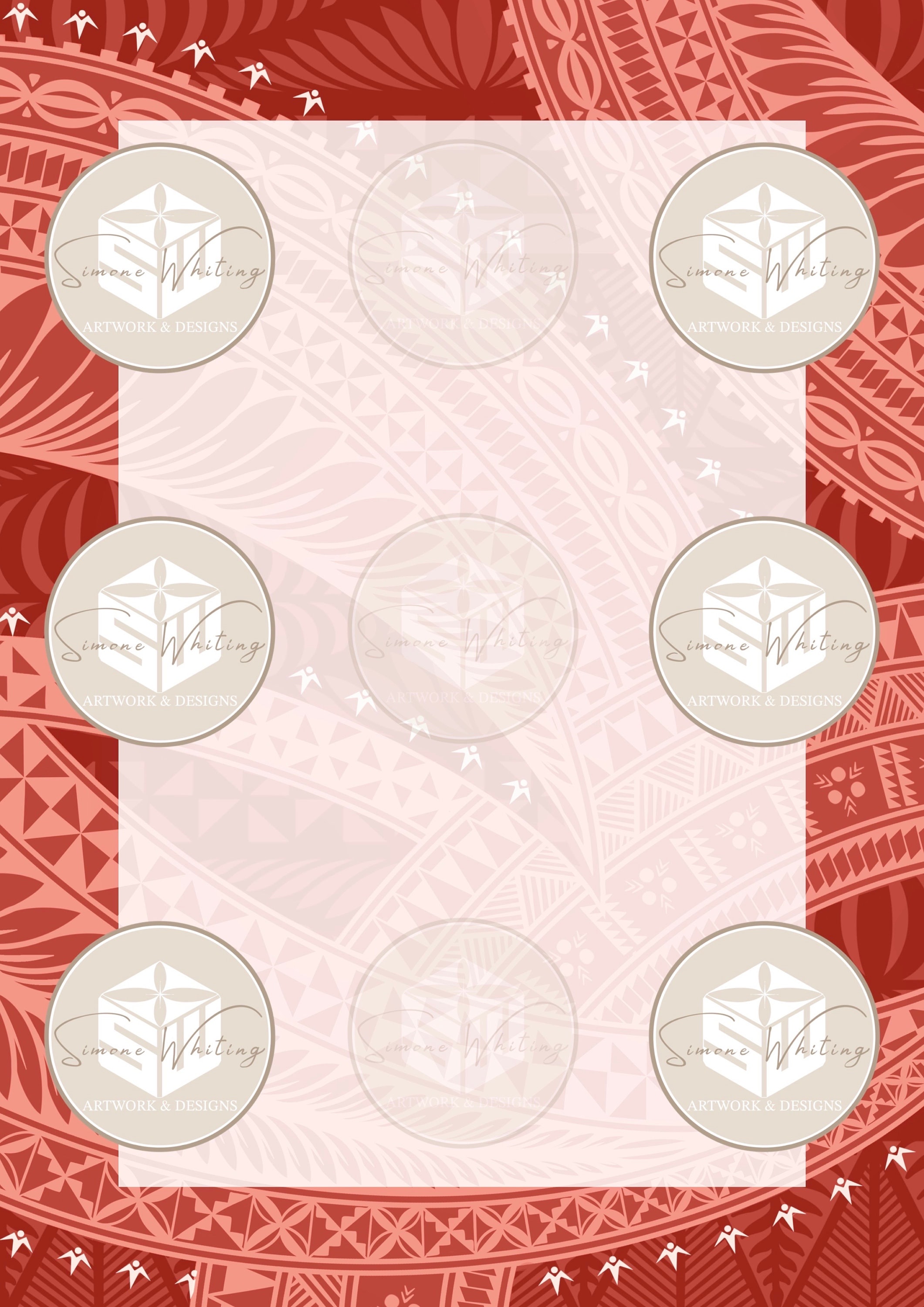 A4 Polynesian Tongan Inspired Border Design Instant Download - Etsy