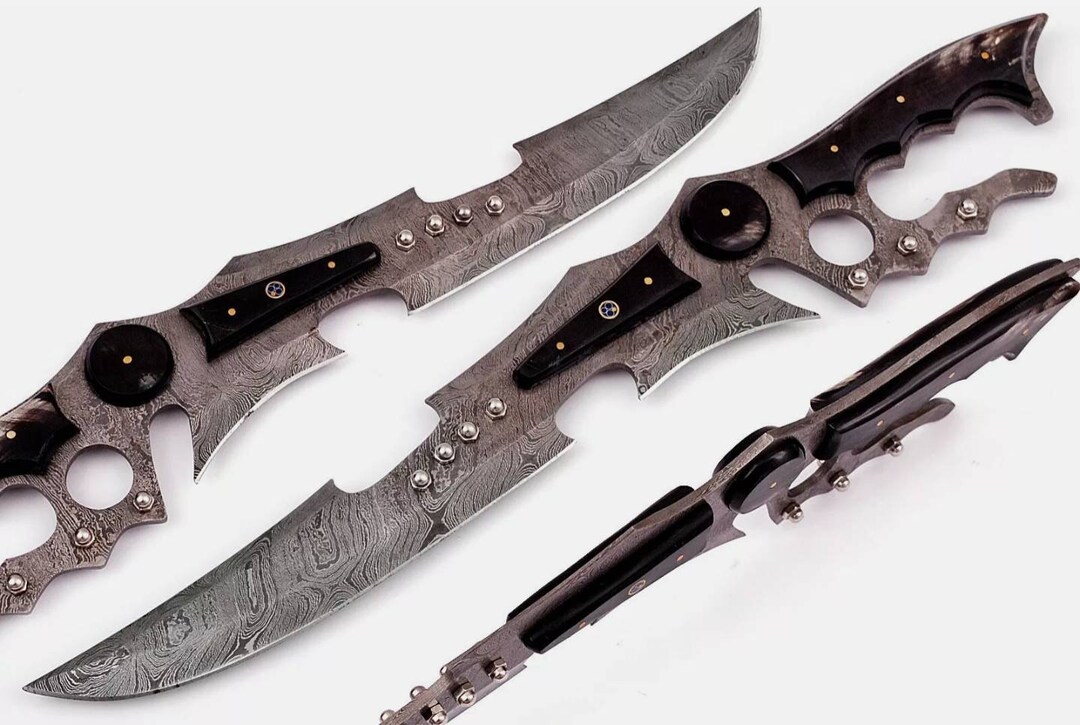 Damascus Steel Pistol-grip Sword Birthday Gift Anniversary Gift Gift ...