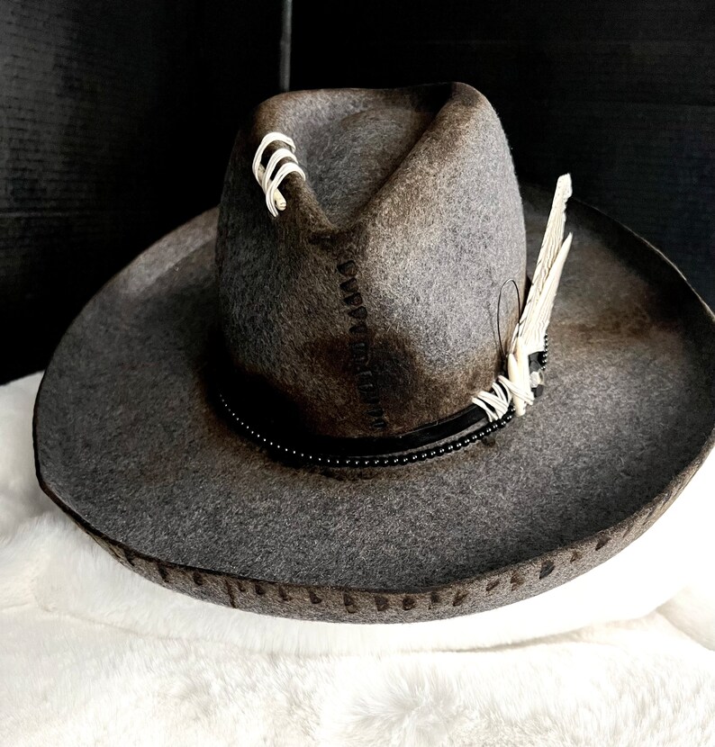 One Hot Burned Hat Co. Custom Rancher Hat ABSAROKEE - Etsy