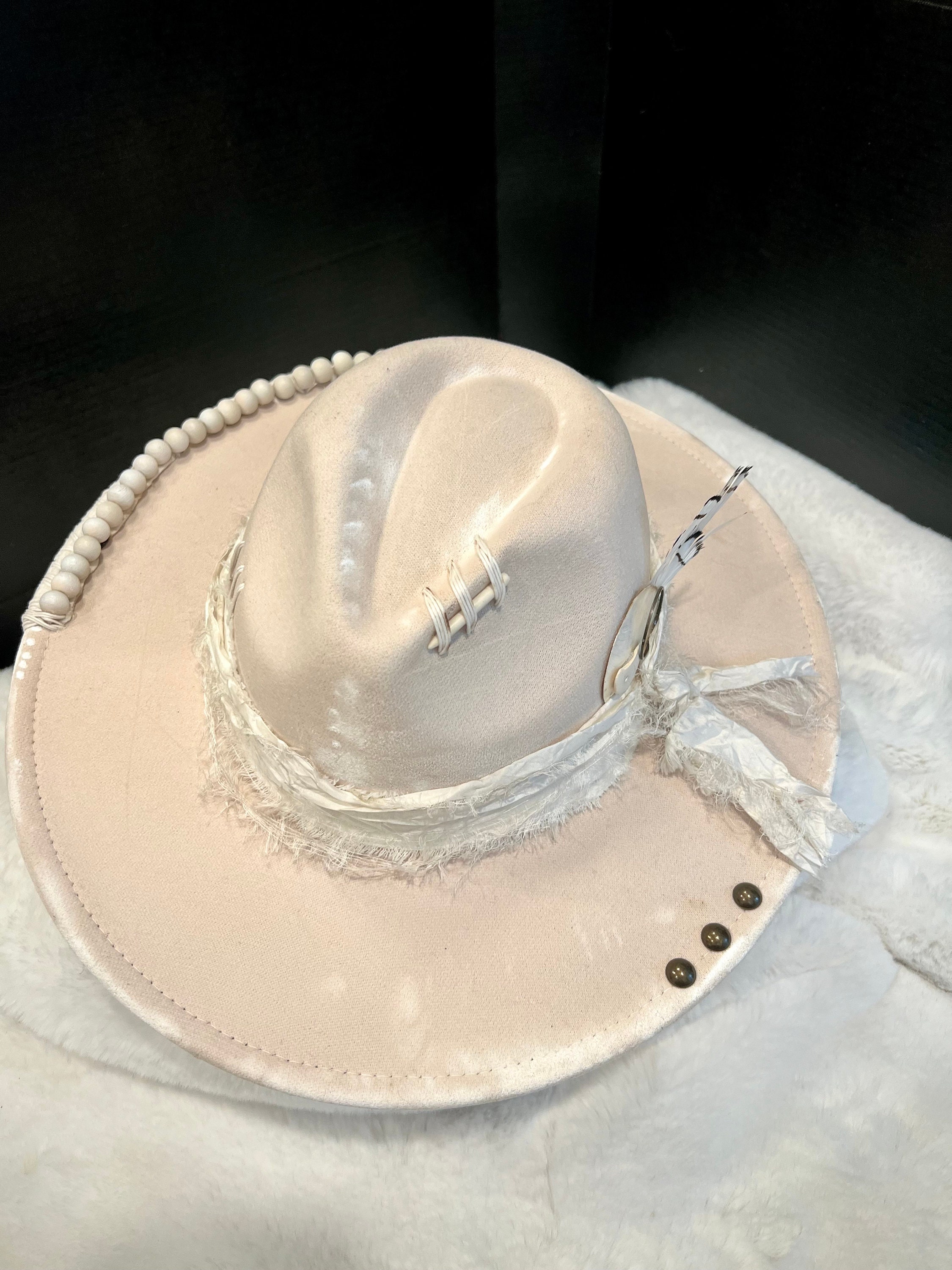 One Hot Burned Hat Co. Cream Custom Rancher Hat - Etsy