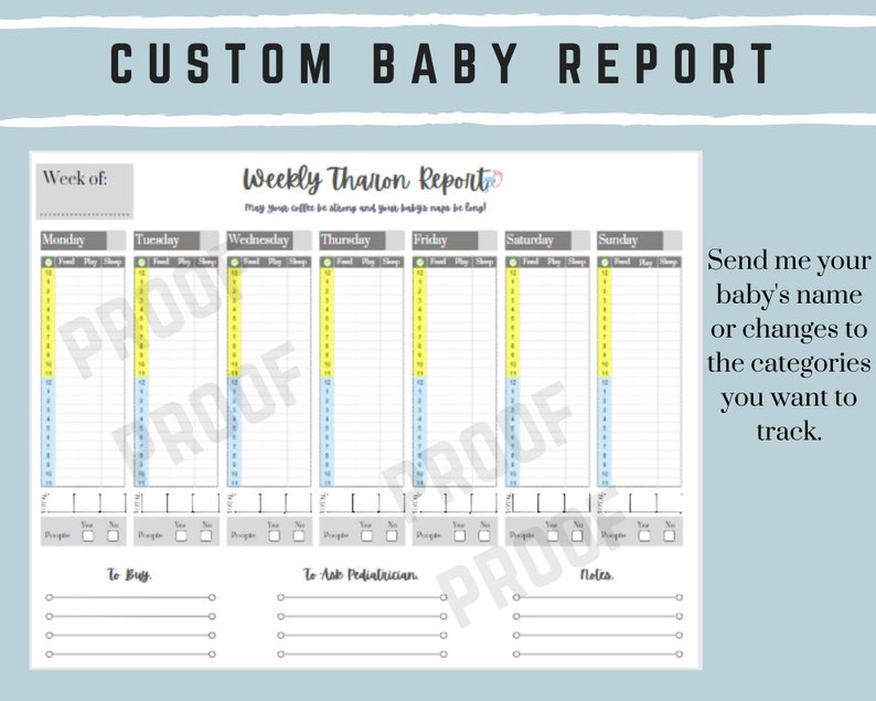 Baby Report, Printable Baby Tracker, Newborn Report, Baby Care Log ...
