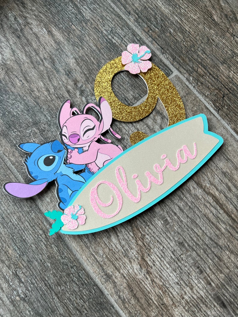 Stitch Cake Topper, Stitch & Lilo, Stitch and Angel - Etsy