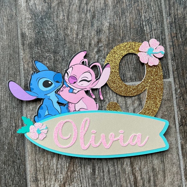 Lilo Stitch Angel Cake Topper - Etsy