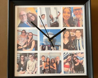 Wall Clock Photo Collage - Etsy