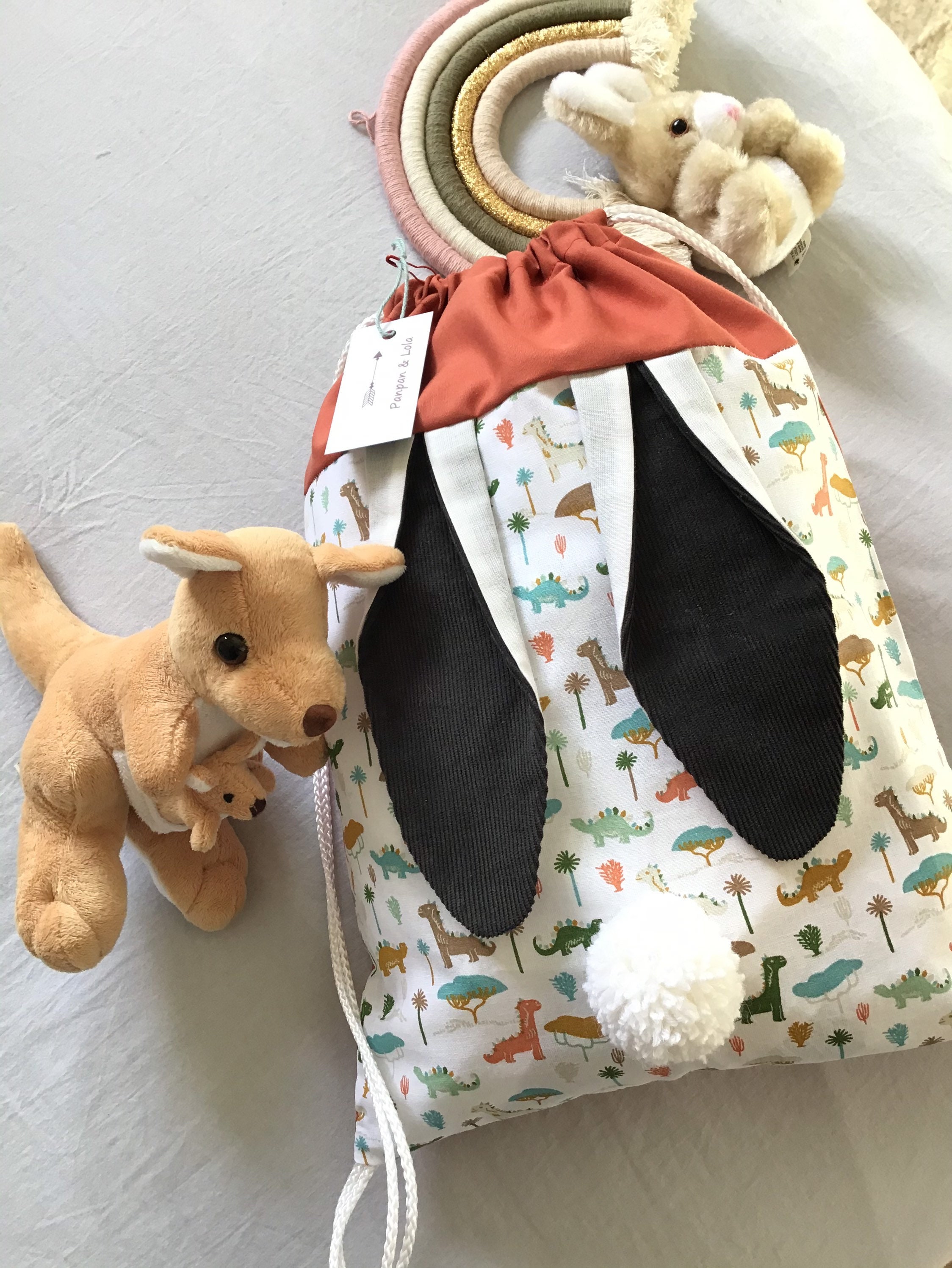 Bolsa de conejo bolso para niños bolsa de conejo | Etsy