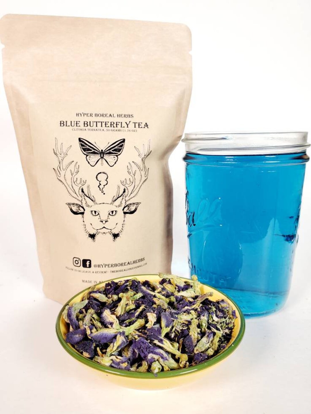 Blue Butterfly Tea. Organic Herbal Loose Leaf Tea for Witches, Pagans ...