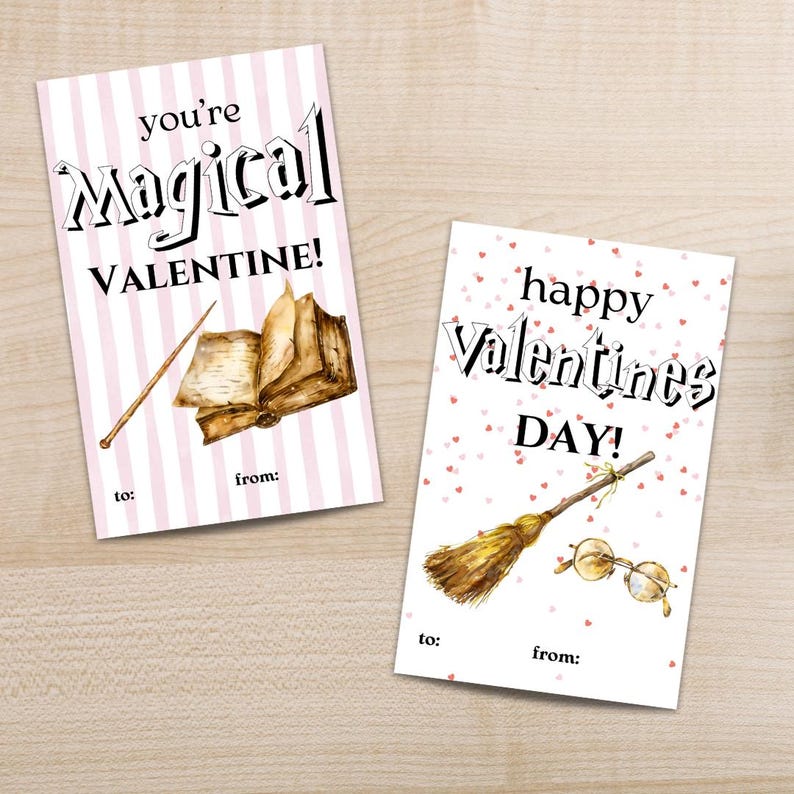 Hogwarts Classroom Valentines, Harry Potter Valentines Cards, Magic ...