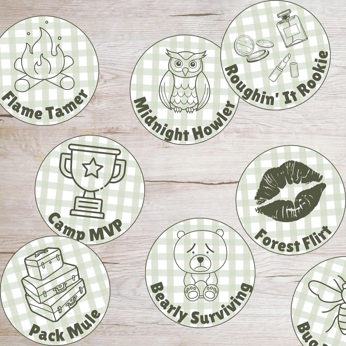 Camp Bachelorette Merit Badge Tags, Camp Bachelorette Favor Tags, Last ...