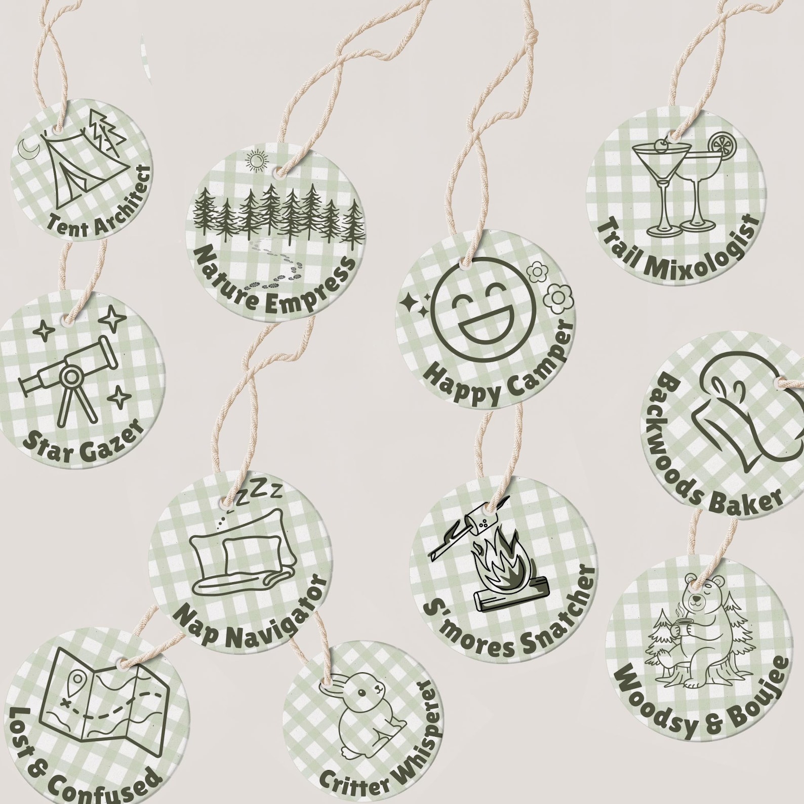 Camp Bachelorette Merit Badge Tags, Camp Bachelorette Favor Tags, Last ...