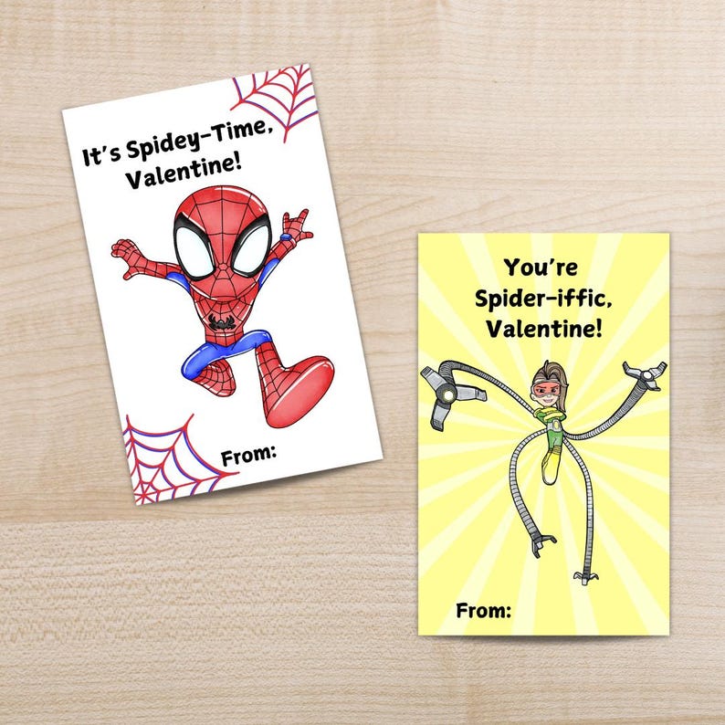 Spidey Valentines, Spiderman Valentines Cards, Spidey and His Amazing ...