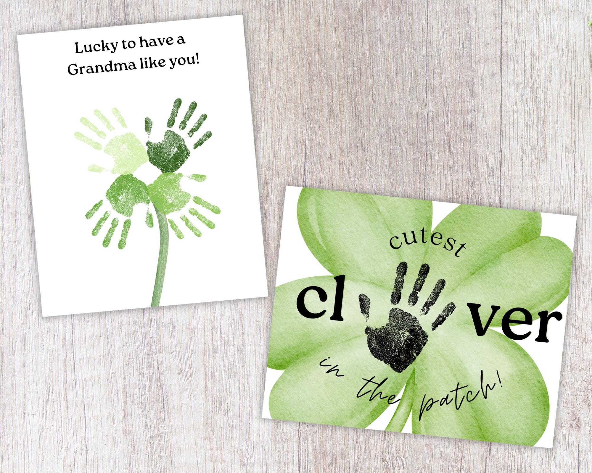St. Patrick’s Day Handprint Art, Kids Printable Craft, DIY St. Paddy’s ...