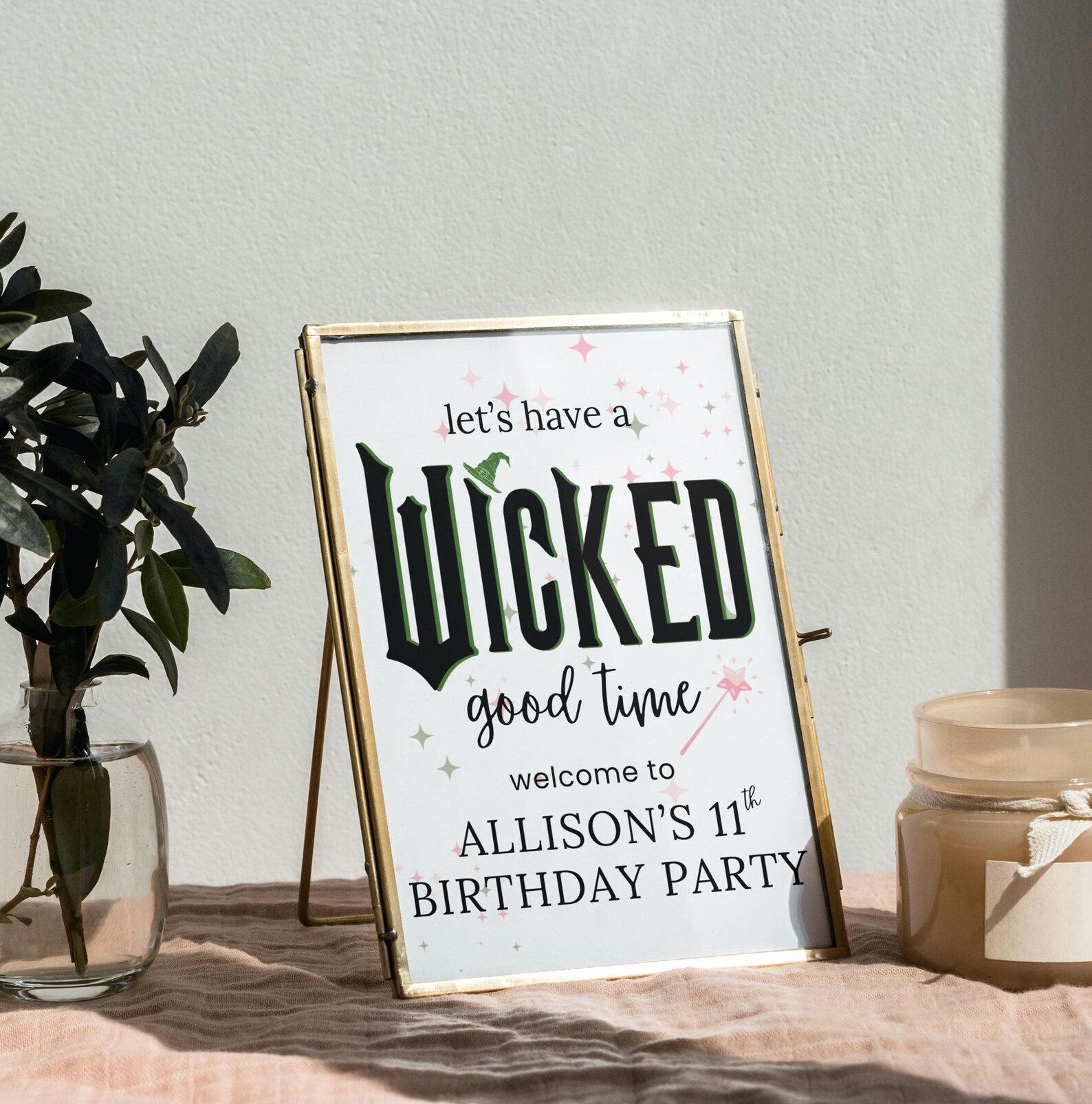 Wicked Birthday Party Welcome Sign, Welcome Poster, Wicked Birthday ...