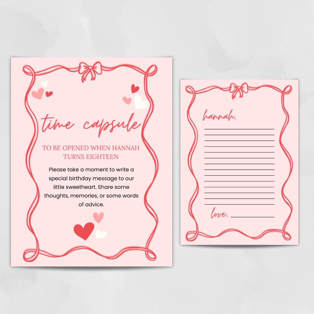 Our Little Sweetheart is Turning One, Time Capsule, Valentines Birthday ...