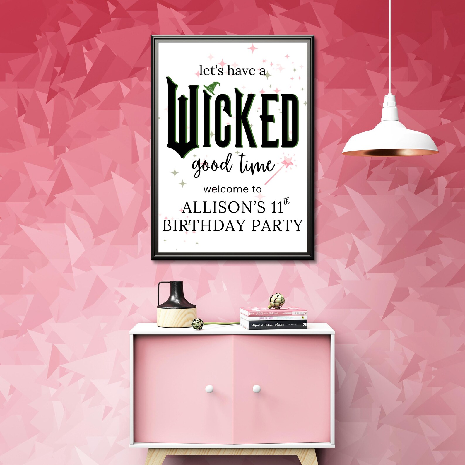 Wicked Birthday Party Welcome Sign, Welcome Poster, Wicked Birthday ...