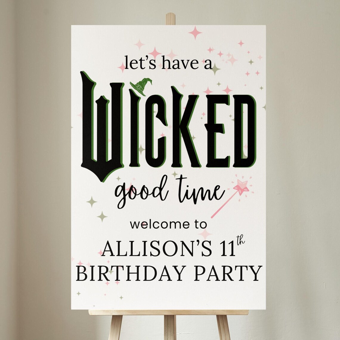 Wicked Birthday Party Welcome Sign, Welcome Poster, Wicked Birthday ...