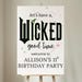 Wicked Birthday Party Welcome Sign, Welcome Poster, Wicked Birthday ...