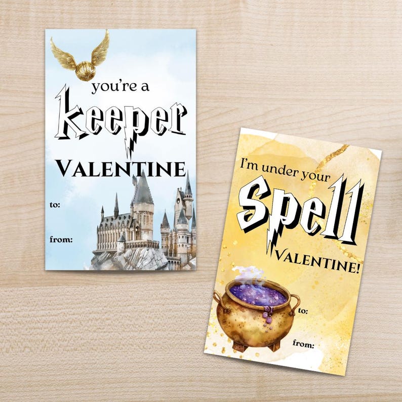 Hogwarts Classroom Valentines, Harry Potter Valentines Cards, Magic ...