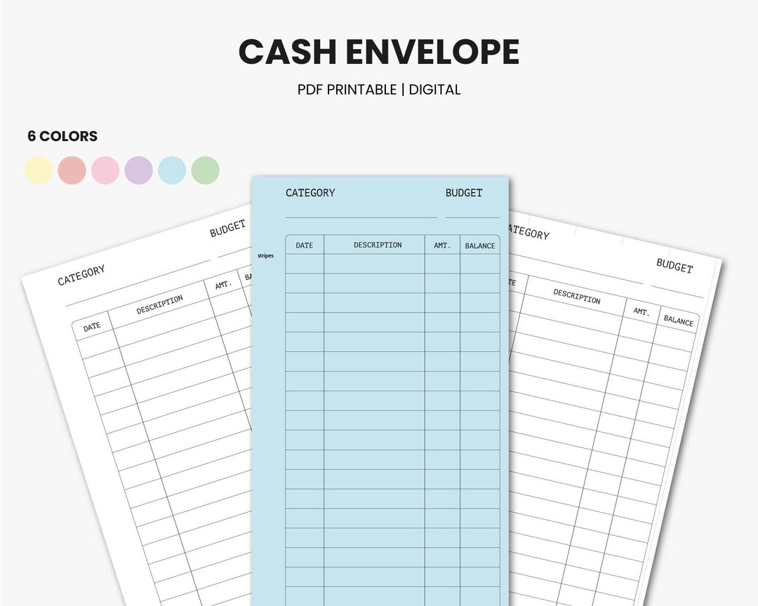 Cash Envelope Printable | Cash Envelope Tracker | Spending Tracker ...