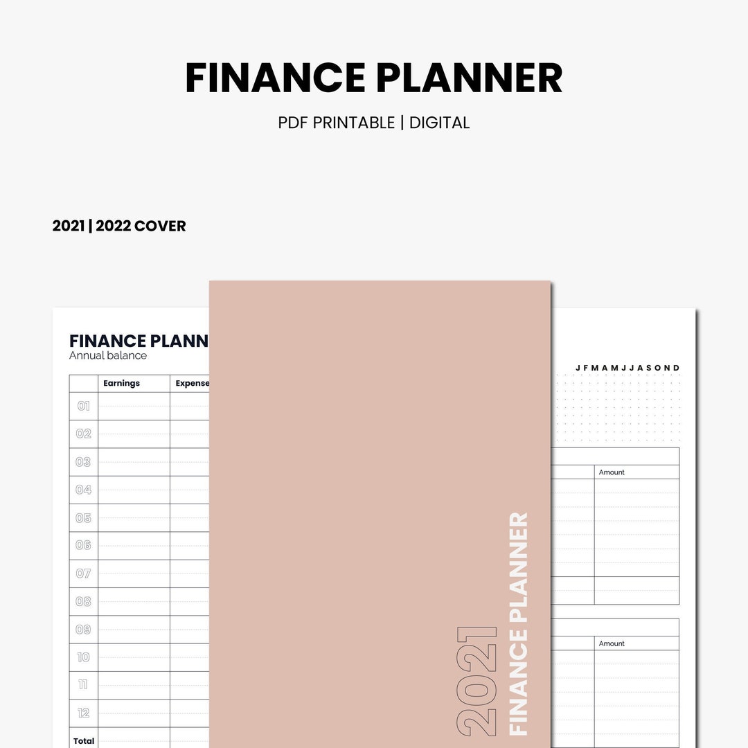 Finance Planner Printable, Finance Digital Planner, Annual Balance ...