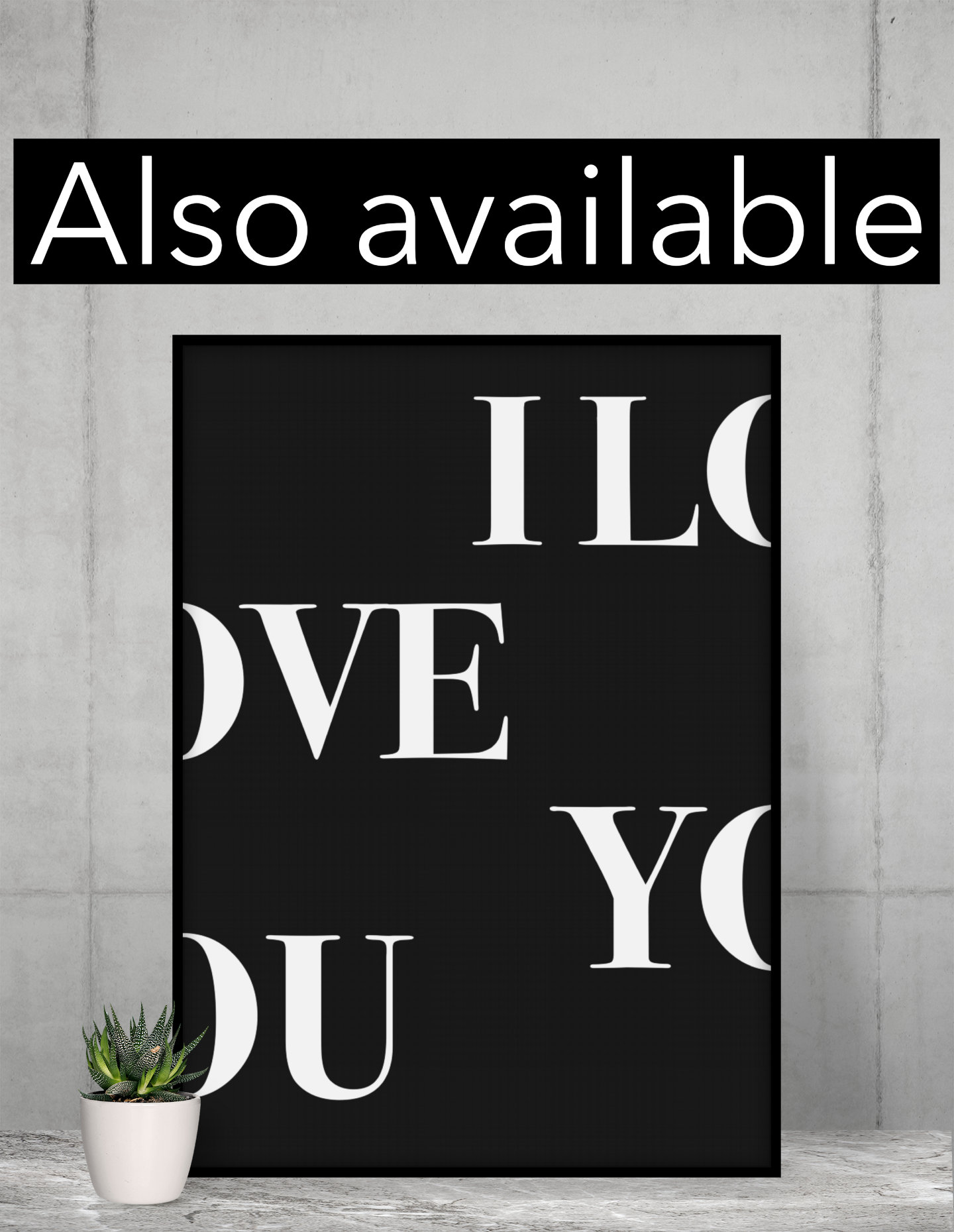 I LOVE YOU Print Wall Art Bedroom Positive Affirmation Gift - Etsy