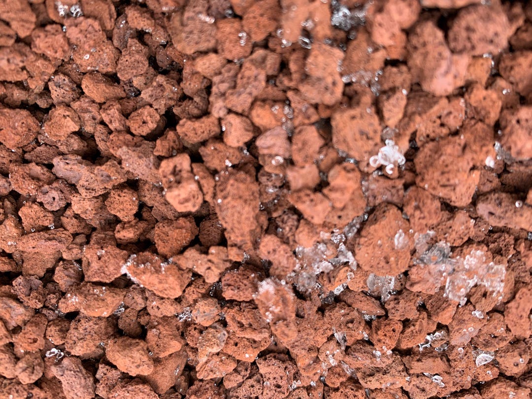 Red Scoria! 1/4" & Smaller Fine Size Porous Volcanic Rock - 1/2 Cu Ft ...