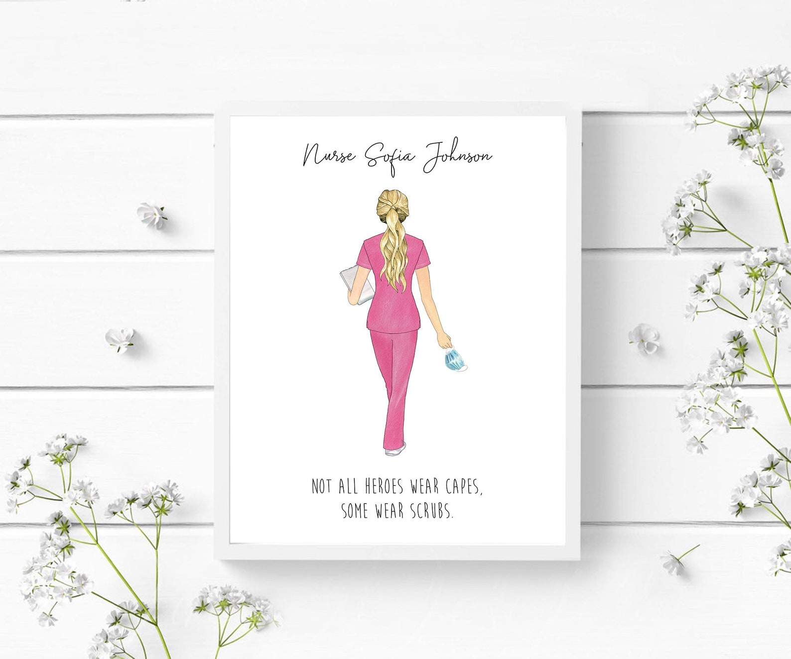 Nurse Superhero Nurse Pandemic Personalized Print - Etsy