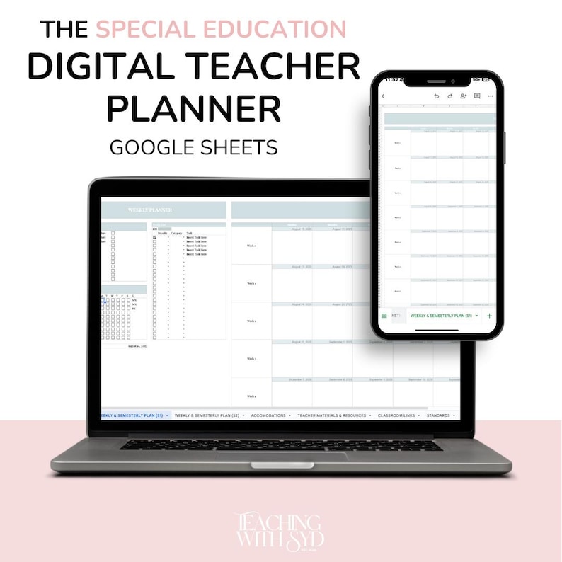 Special Education Teacher Planner: Google Sheets Accommodation Tracker ...