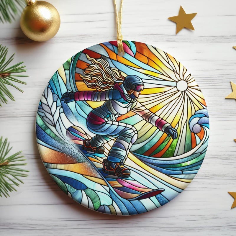 Snowboard Christmas Ornament - Etsy