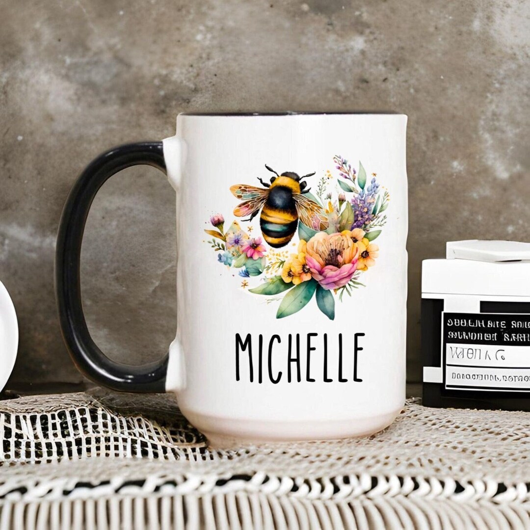 Custom Bee Mug, Bee Gifts, Personalized, Bee Gifts for Women, Bee ...