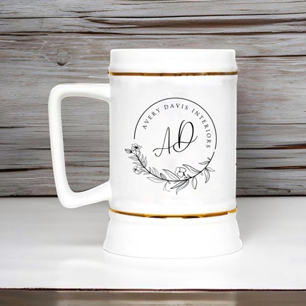 Custom Ceramic Beer Stein, Custom Beer Stein, Custom 22oz Beer Mug ...