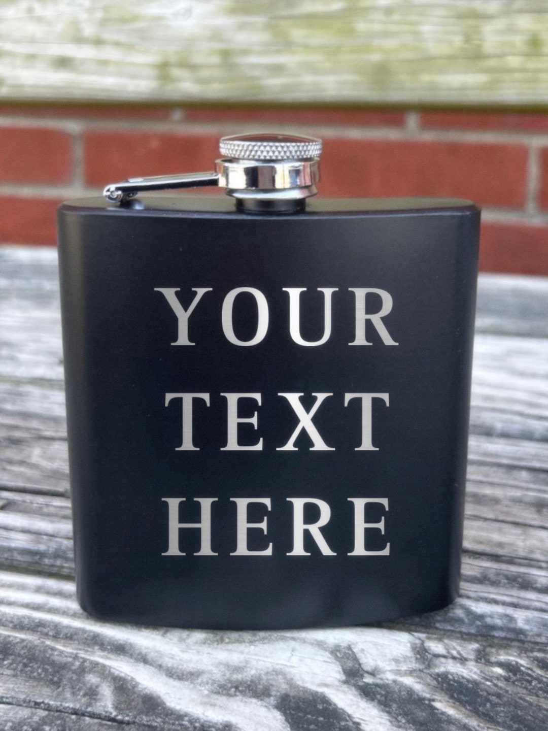 Custom Laser Engraved Flask, Engraved Flask With Your Custom Text or ...