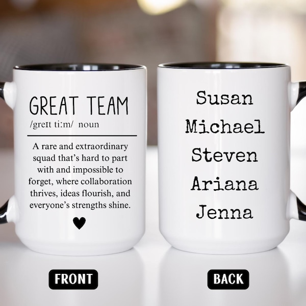 Personalized Work Team Mugs - Etsy