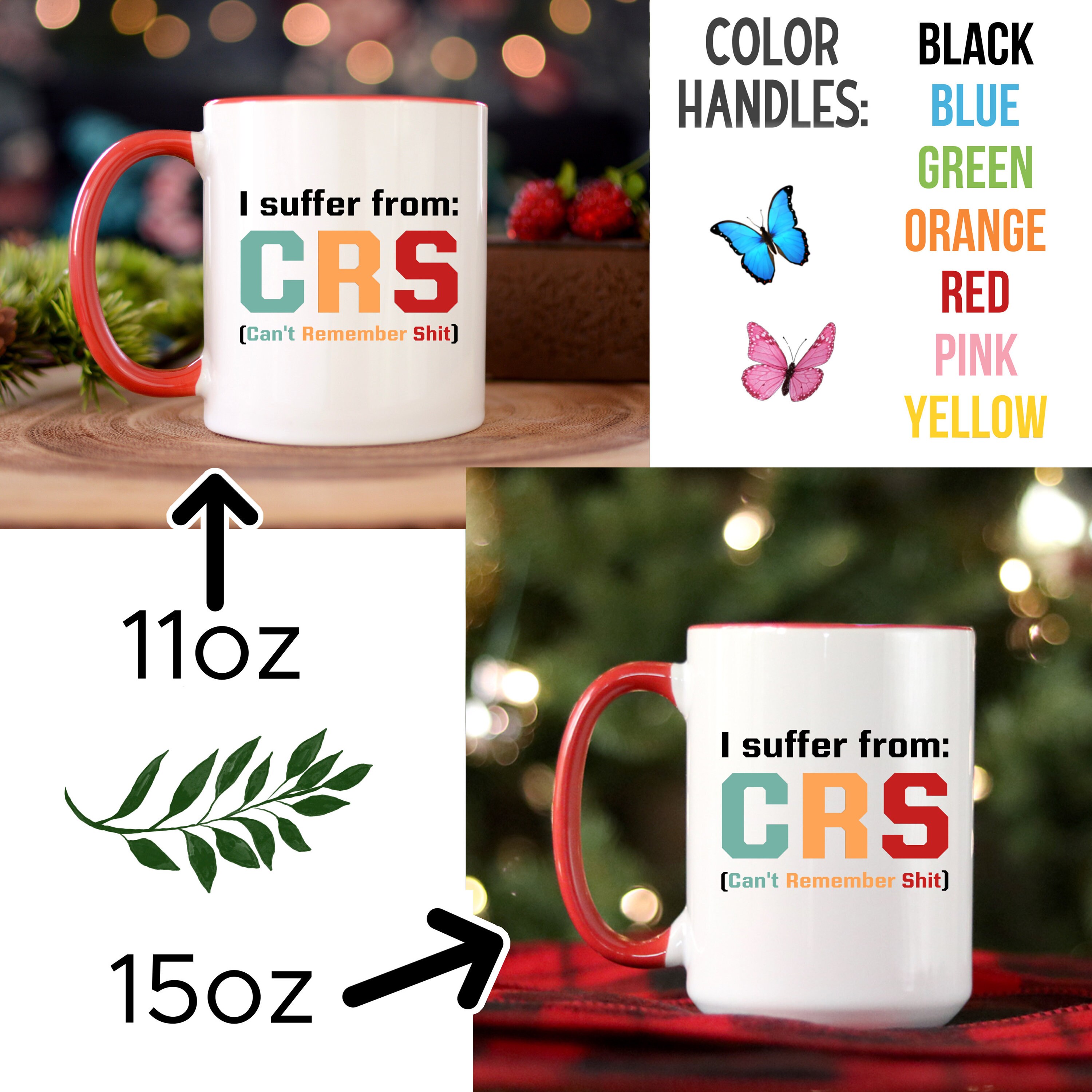 I Suffer From CRS Can't Remember Shit Mug, Forgetfulness Coffee Mug ...