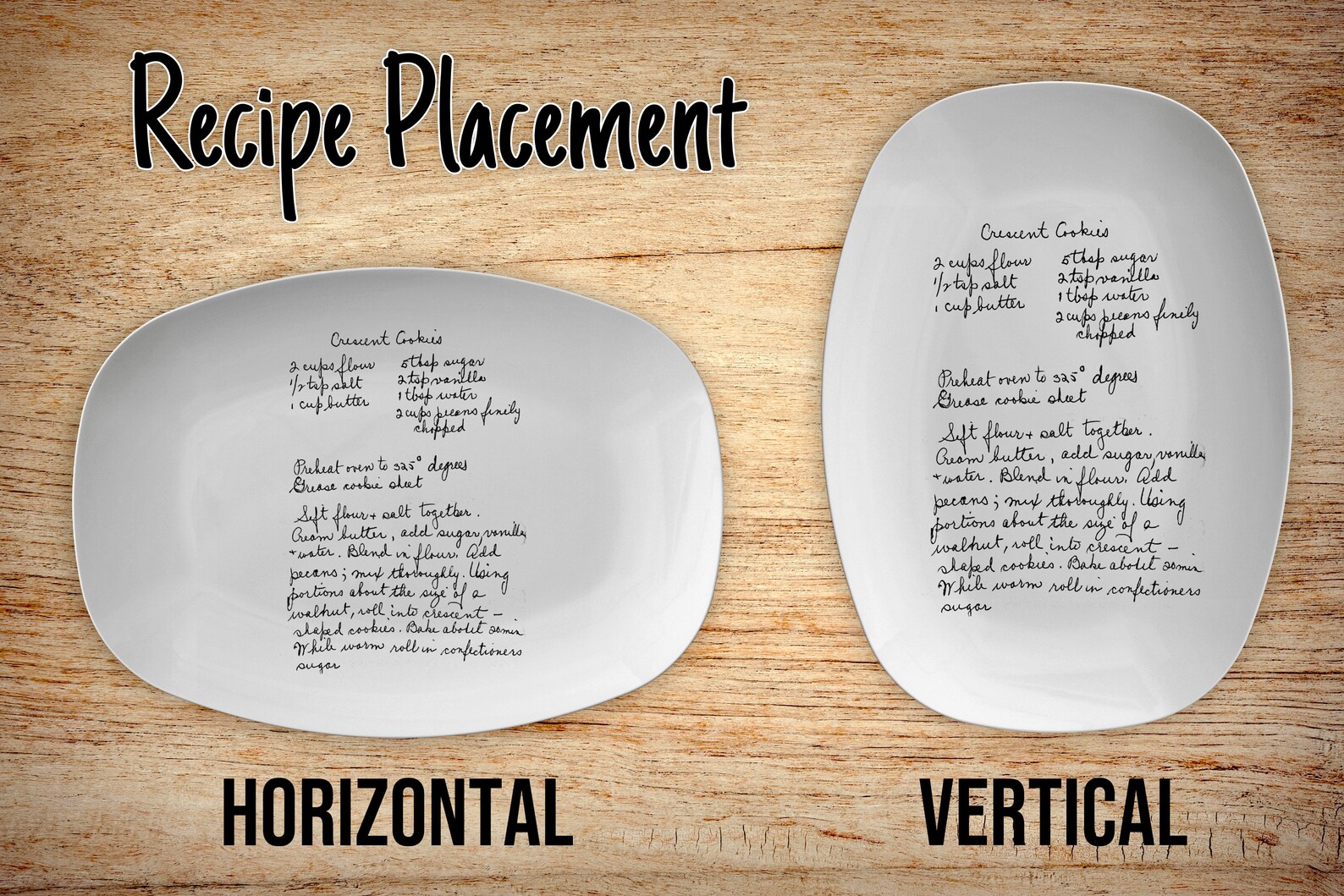 Custom Handwriting Recipe Platter Handwritten Recipe Gift - Etsy