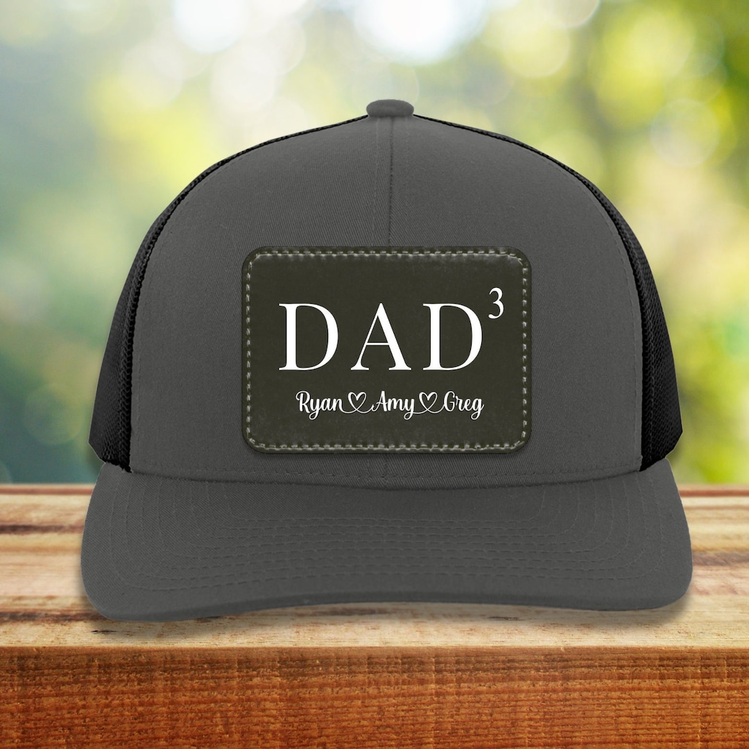 Personalized Dad Hat With Kids Names, Dad of Three, Dad 3 Gift, Fathers ...