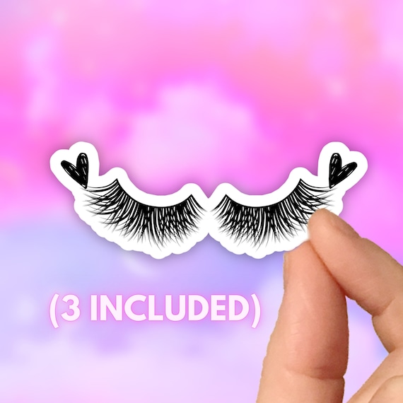 Eyelash Sticker 3 INCLUDED Eyelashes Decal Best Friend | Etsy