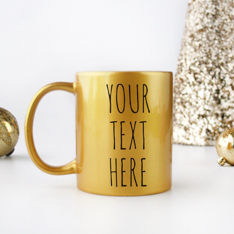 Gold Custom Metallic Coffee Mug Personalized Coffee Mug 11oz - Etsy