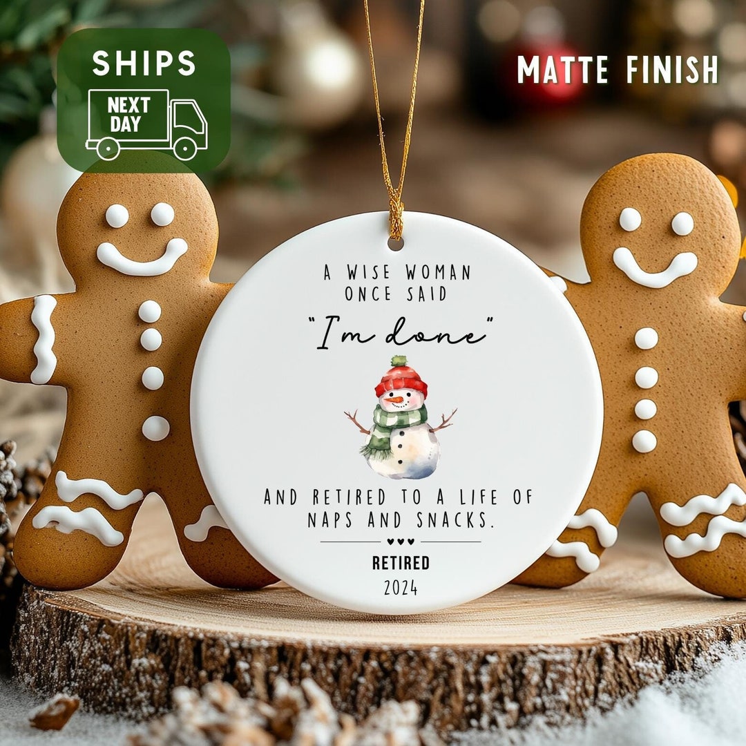 Retirement Christmas Ornament, Funny Retired Xmas Ornaments, Christmas ...