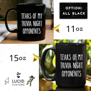 Trivia Night Gift, Funny Trivia Night Mug, Trivia Contest Mug, Trivia ...