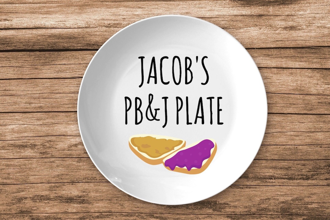 Personalized PB&J Plate, Custom Name Plate, Add Custom Name ...
