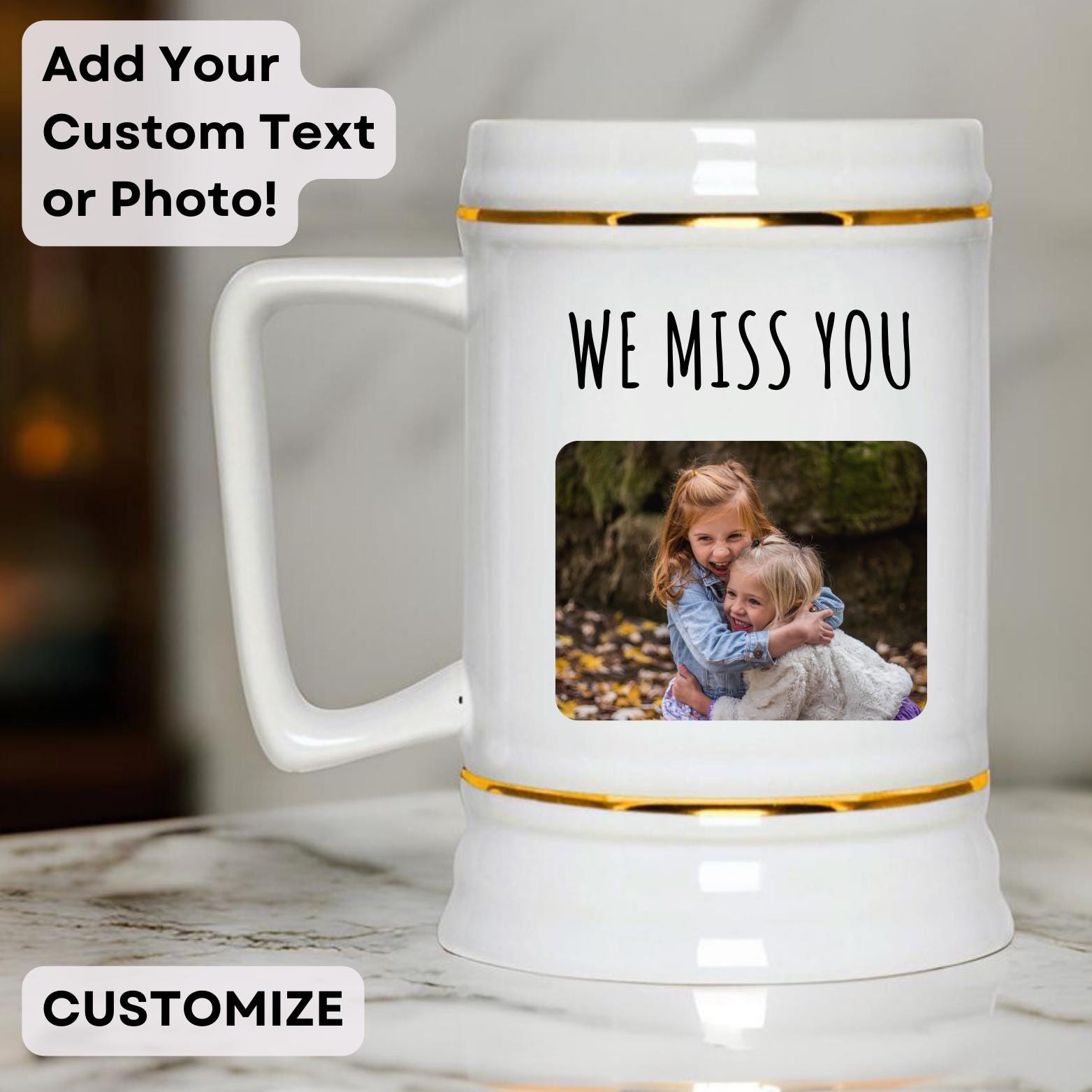 Custom Ceramic Beer Stein, Custom Beer Stein, Custom 22oz Beer Mug ...