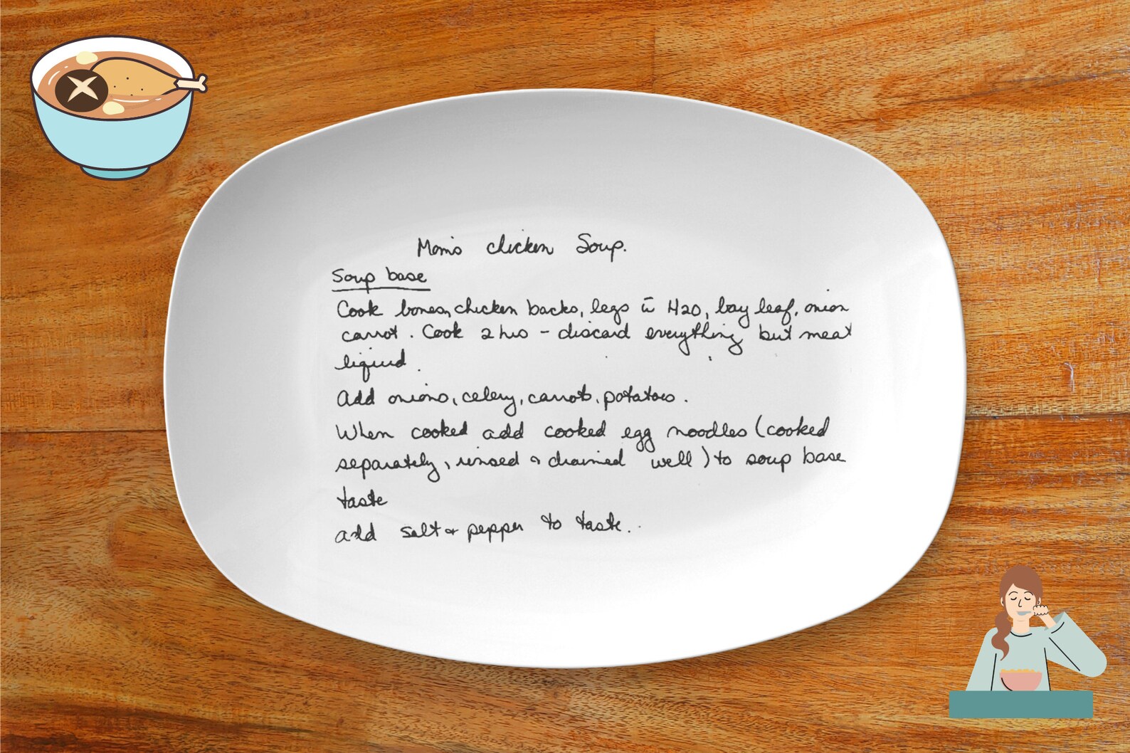 Custom Handwriting Recipe Platter Handwritten Recipe Gift - Etsy