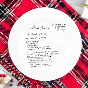 Handwritten Recipe Plate, Personalized Recipe Plate, Customized Plate ...