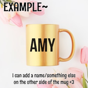 Gold Custom Metallic Coffee Mug, Personalized Coffee Mug, 11oz Gold Mug ...