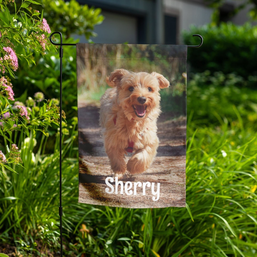 Custom Dog Garden Flag, Personalized Garden Flag, Garden Gift, Garden ...