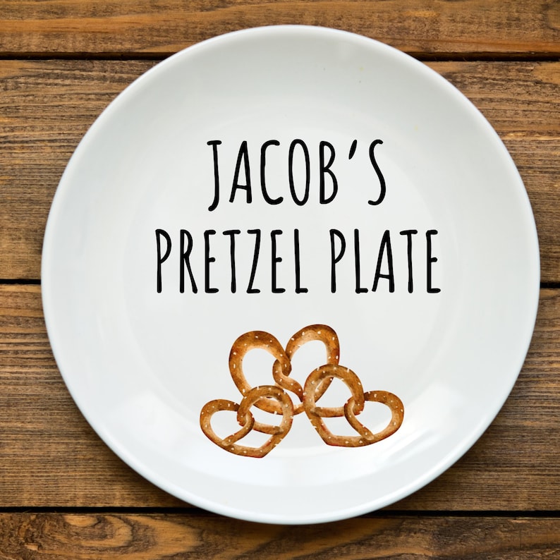 Personalized Pretzel Plate, Custom Plate, Add A Custom Name ...