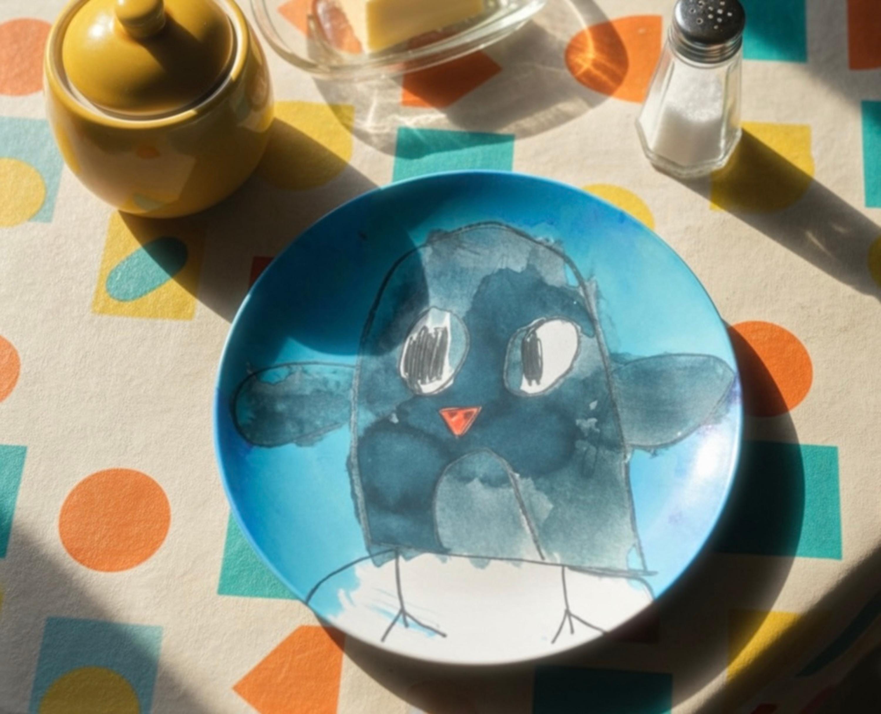 Kids Drawing Plate, Your Art on a Plate, Custom Child Artwork Plate ...